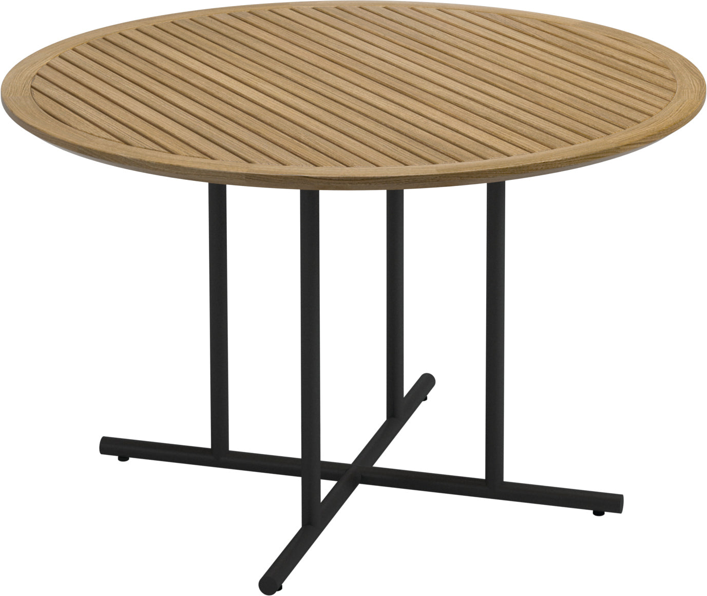 Whirl 120cm Round Dining Table Teak – Barr design ehf.