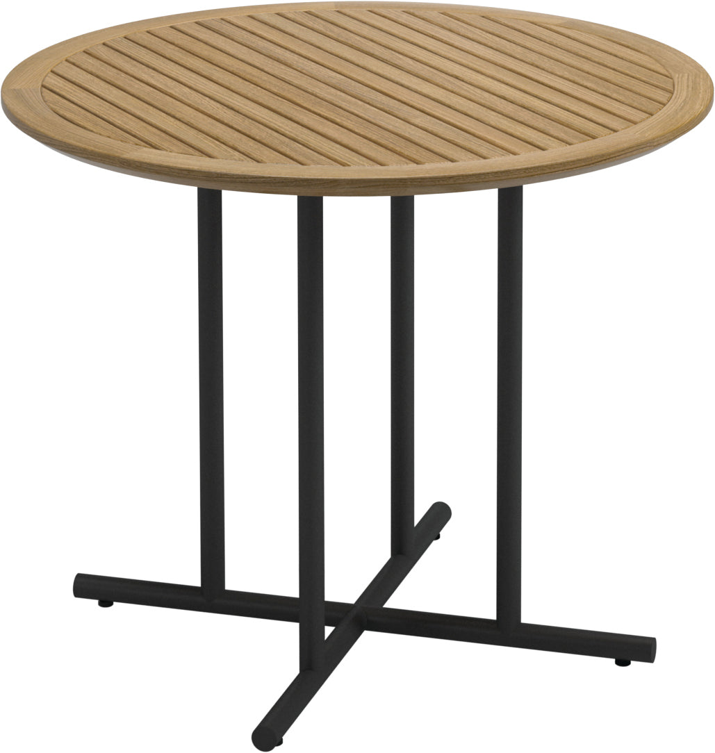 Whirl 90cm Round Dining Table Teak – Barr design ehf.